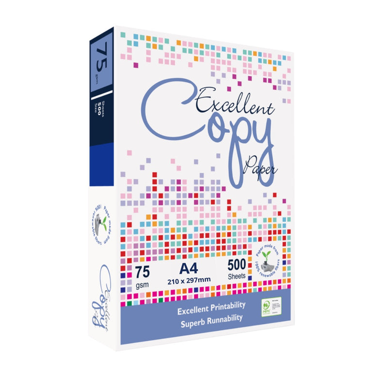 Papel Bond Tamaño A4 75 Grs. Excellent Copy Paper – materiales.com.bo